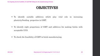 Utilizing Mill Tailings for investigating into the feasibility of brick ...
