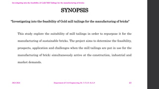 Utilizing Mill Tailings for investigating into the feasibility of brick ...