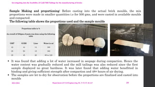 Utilizing Mill Tailings for investigating into the feasibility of brick ...