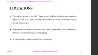 Utilizing Mill Tailings for investigating into the feasibility of brick ...