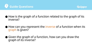 Representing Inverse Fucntions through tables and graphs | PPTX