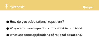 Powerpoint presentation on rational equations | PPT