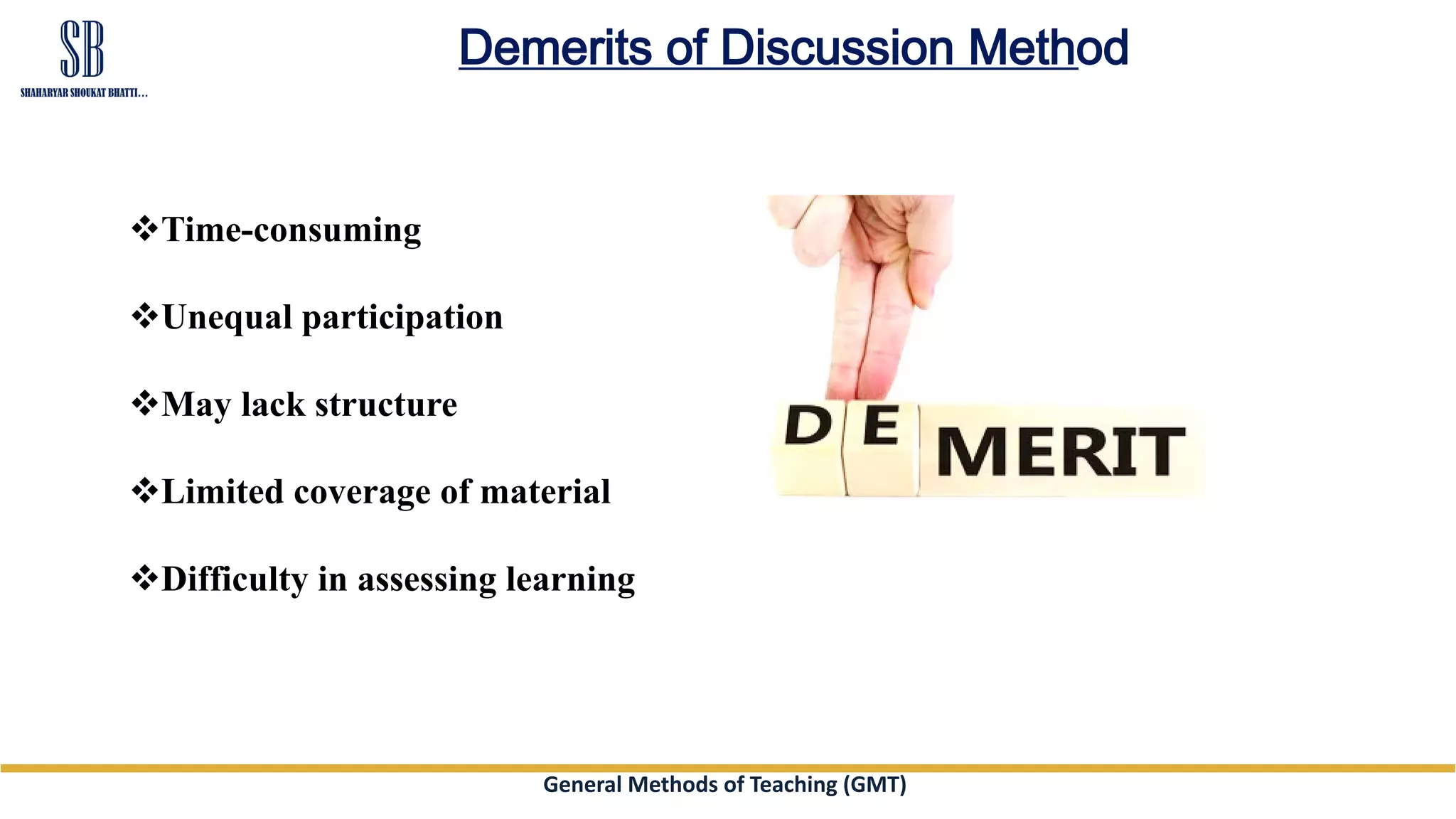 Lecture Method of Teaching - Discussion Method of Teaching ...
