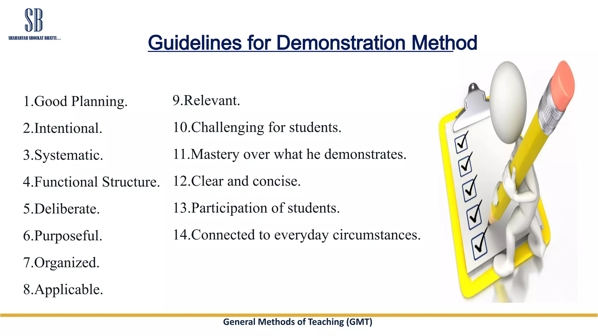 Lecture Method Of Teaching Discussion Method Of Teaching Demonstration Method Of Teaching
