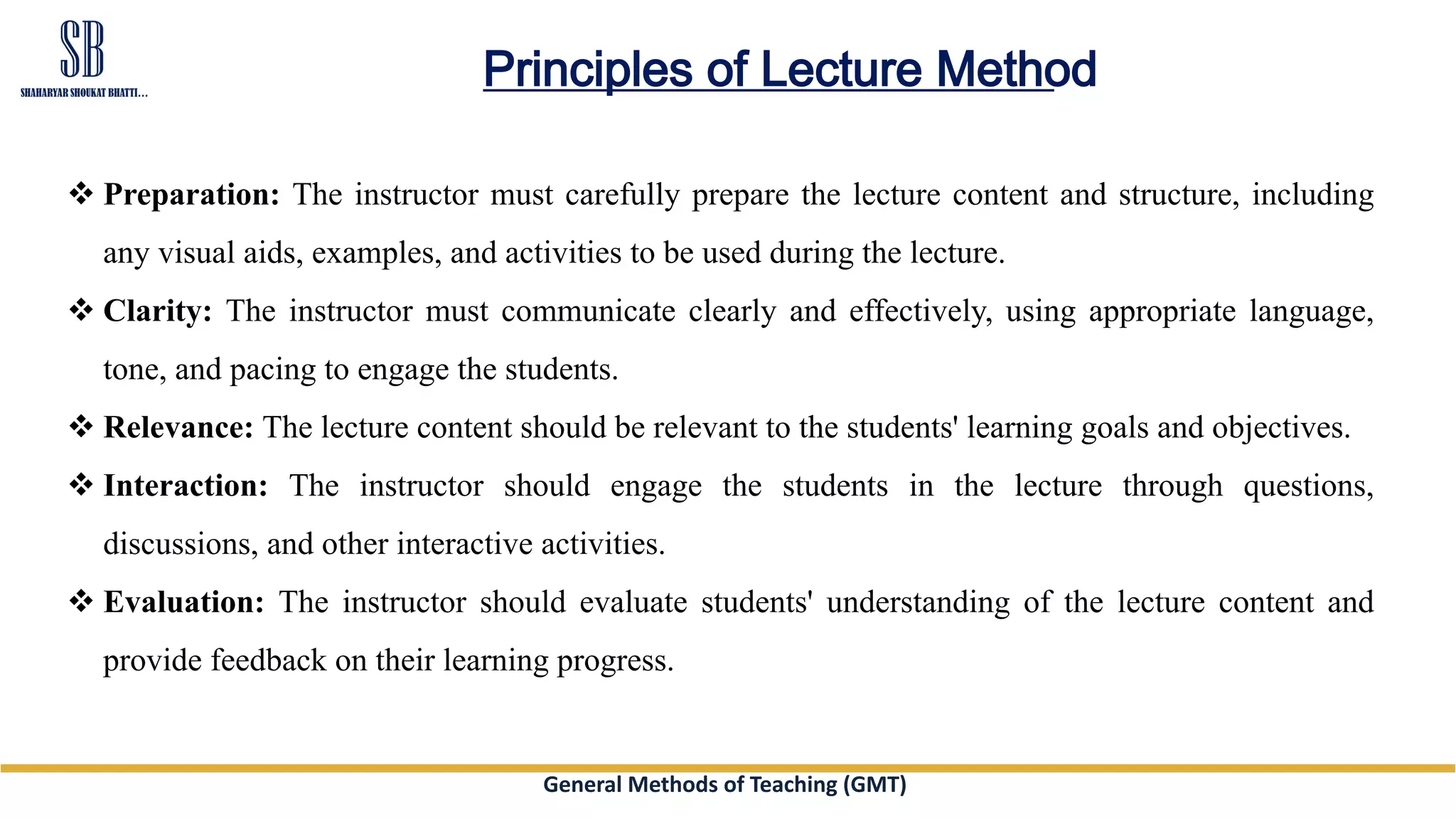 Lecture Method of Teaching - Discussion Method of Teaching ...