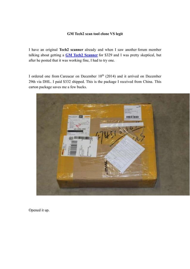 Gm tech2 scan tool clone vs legit | PDF