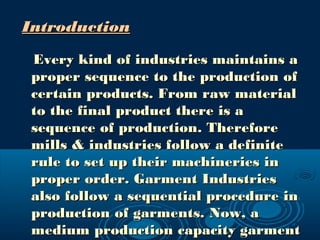 Production Line Setup in Knit Garments Manufacturing Factories | PPT