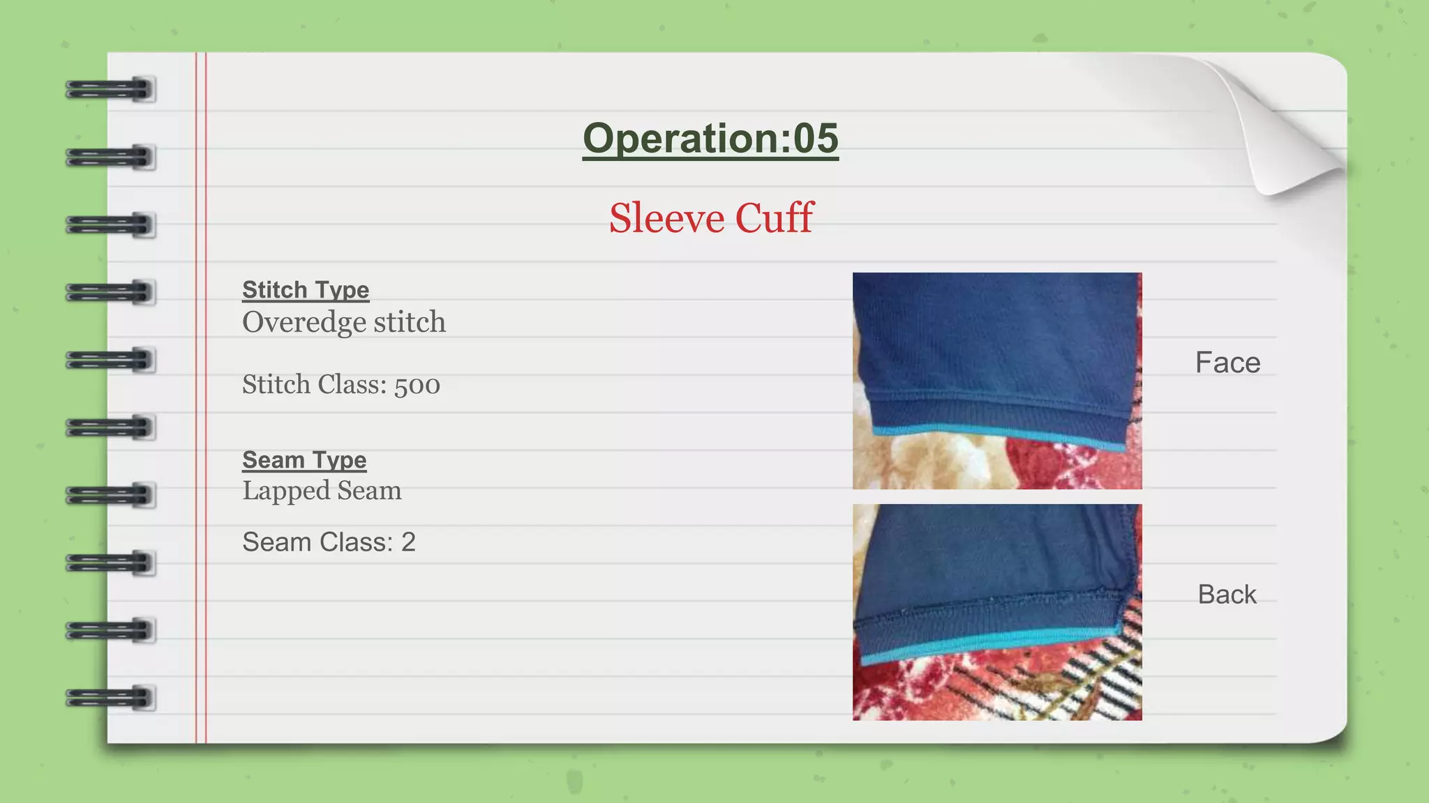 Analysis of Seam & Stitch Types & Class | PPT