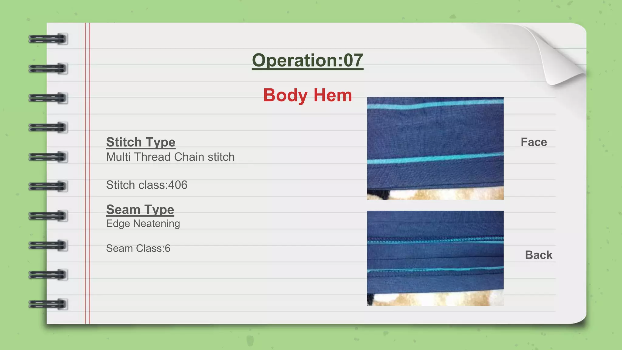 Analysis of Seam & Stitch Types & Class | PPTX
