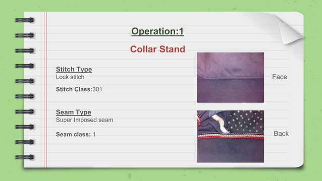 Analysis of Seam & Stitch Types & Class | PPT