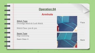Analysis of Seam & Stitch Types & Class | PPT