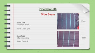 Analysis of Seam & Stitch Types & Class | PPTX
