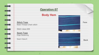 Analysis of Seam & Stitch Types & Class | PPT