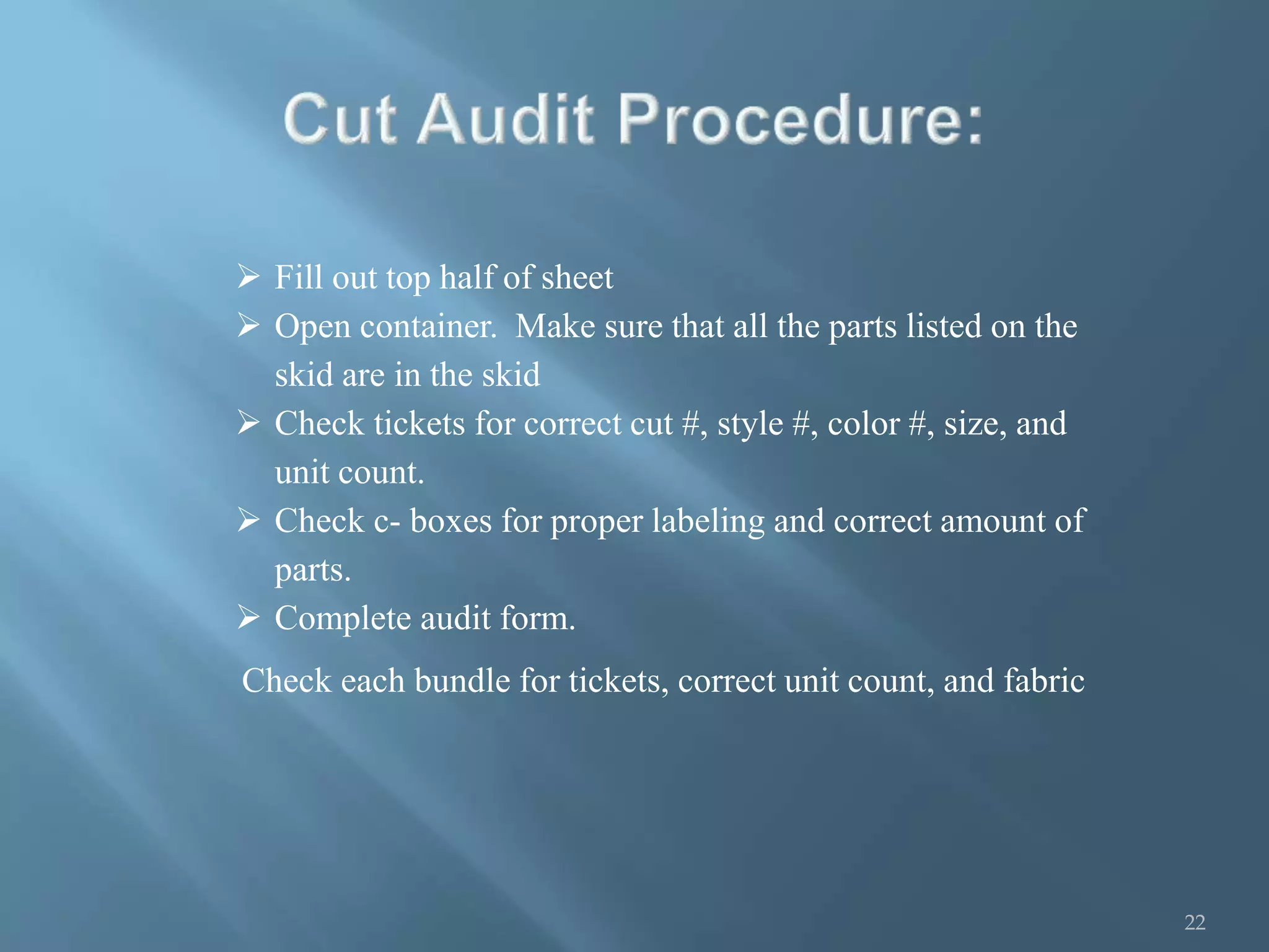 Garments Quality Control in Cutting | PPTX