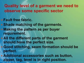 Garments Quality Control in Sewing | PPTX