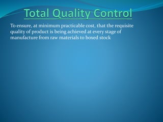 Raw Material Of Quality Control | PPTX
