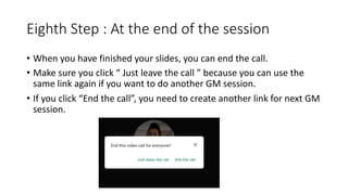 GM Tutorial Steps for Beginners to do Presentation | PPT
