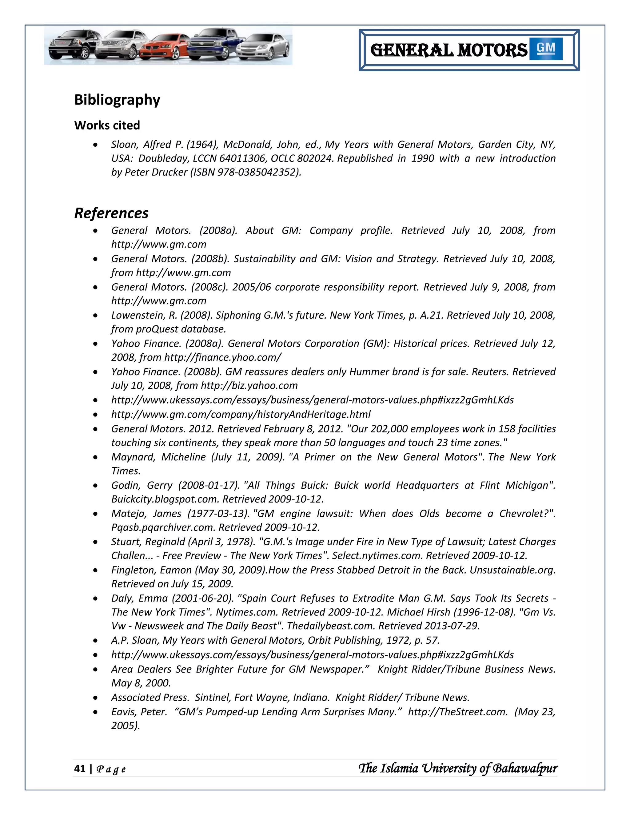 General motor strategic management report | PDF