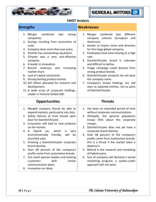 General Motor Strategic Management Analysis | PDF