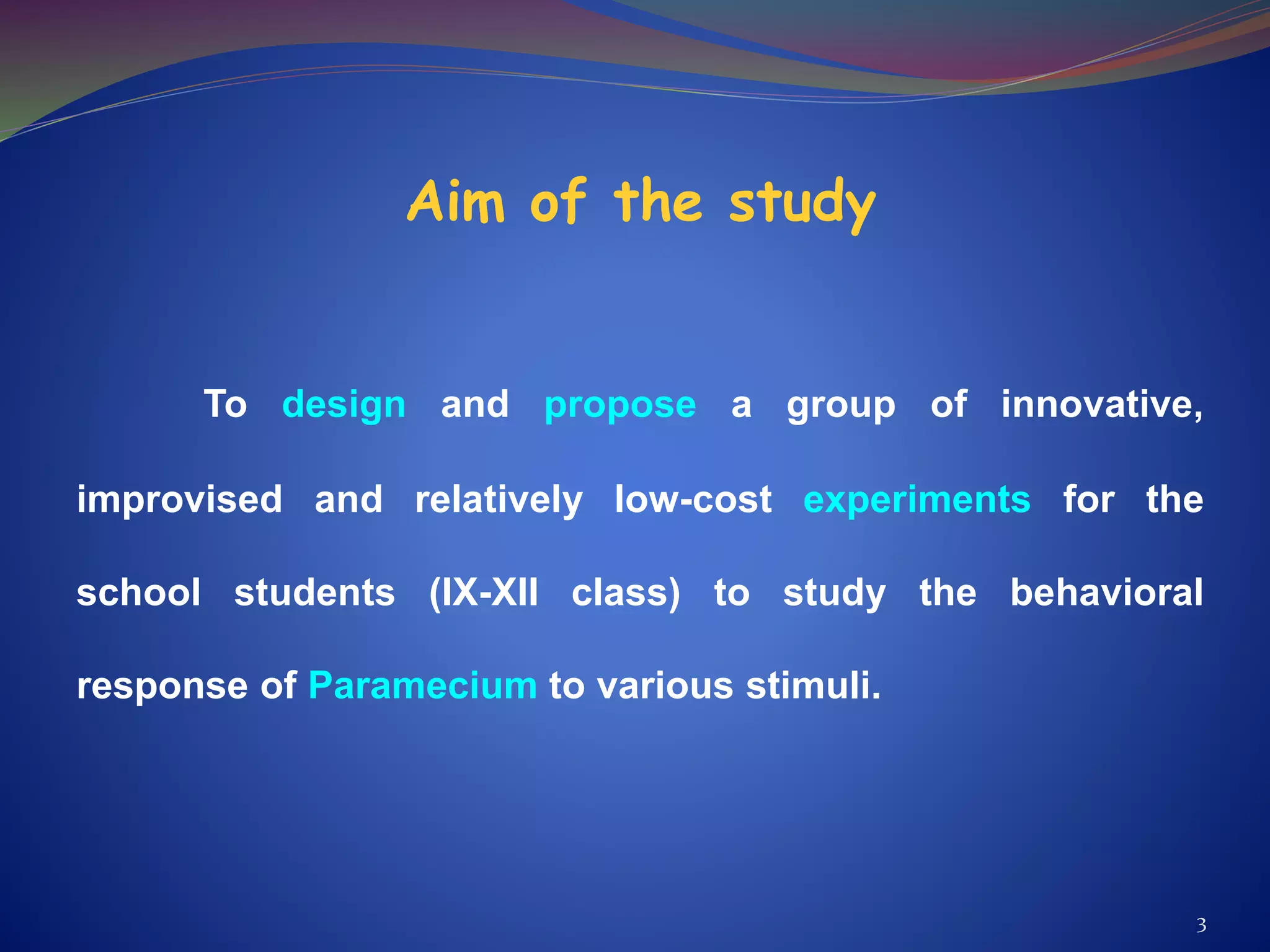 Simple and innovative experiments on Paramecium | PPTX