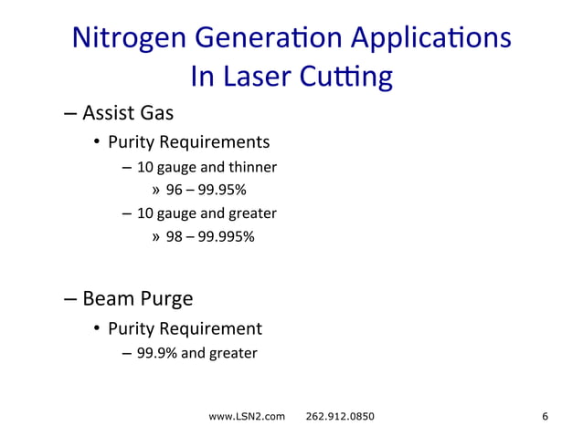 Nitrogen Generators Awareness Guide for Laser Cutting | PPT