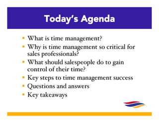 Successful Time Management for Sales Professionals | PDF