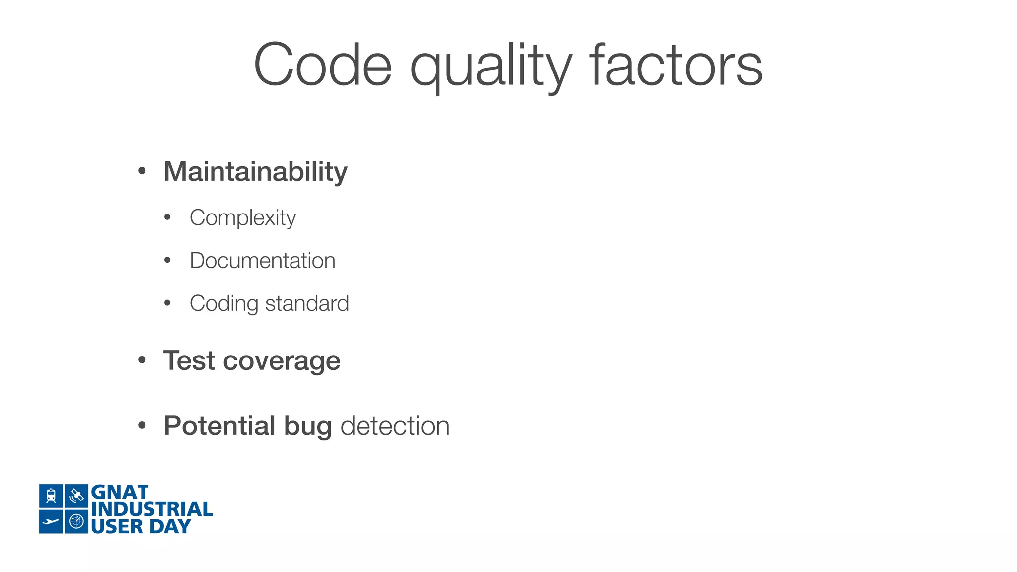 GNAT Pro User Day: GNATdashboard - Tracking and Improving Software Quality | PDF