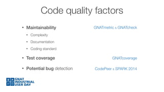 GNAT Pro User Day: GNATdashboard - Tracking and Improving Software ...