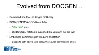 GNAT Pro User Day: GNATdoc: Automatic Documentation Generator | PPTX