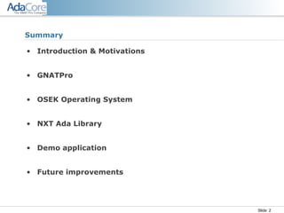 GNAT GPL For Mindstorms | PPT
