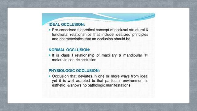GNATHOLOGICAL CONCEPTS OF RESTORATION.pptx | Dental Health | Diseases ...