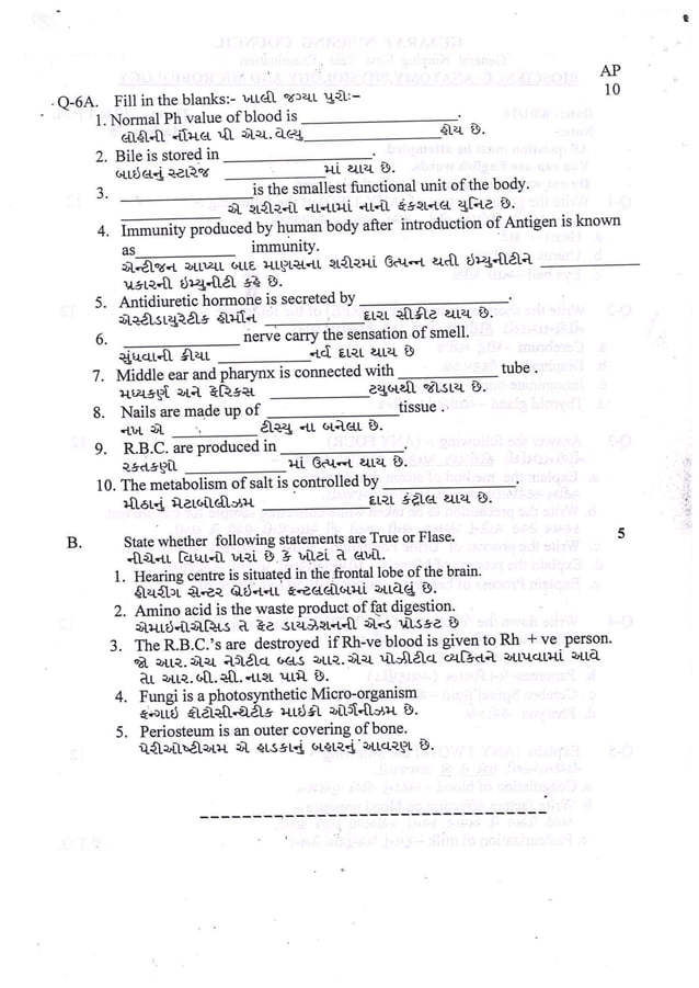 GNC FIRST YEAR GNM OLD EXAMINATION PAPER.pdf
