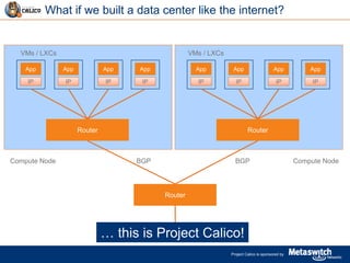 Intro to Project Calico: a pure layer 3 approach to scale-out networking | PPTX