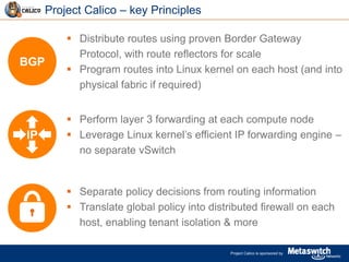 Intro to Project Calico: a pure layer 3 approach to scale-out networking | PPTX