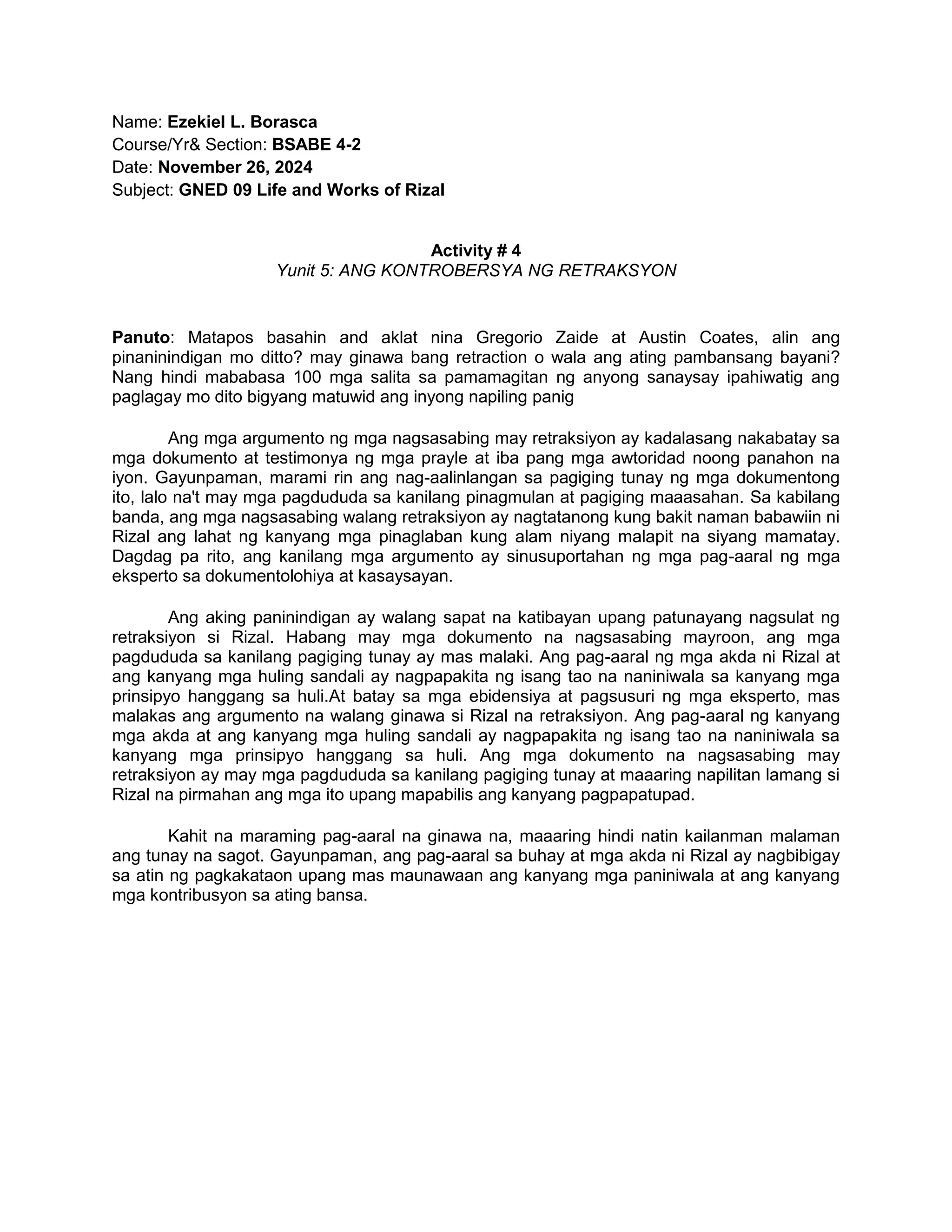 GNED09-ActYunit5-Borasca-practical application of engineering materials | PDF