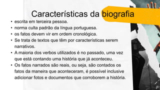 Gênero textual - biografia | PPTX