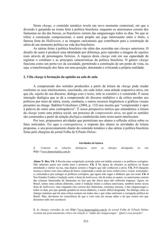 Gênero charge na sala de aula o sabor do texto | PDF