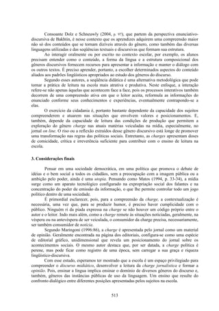 Gênero charge na sala de aula o sabor do texto | PDF