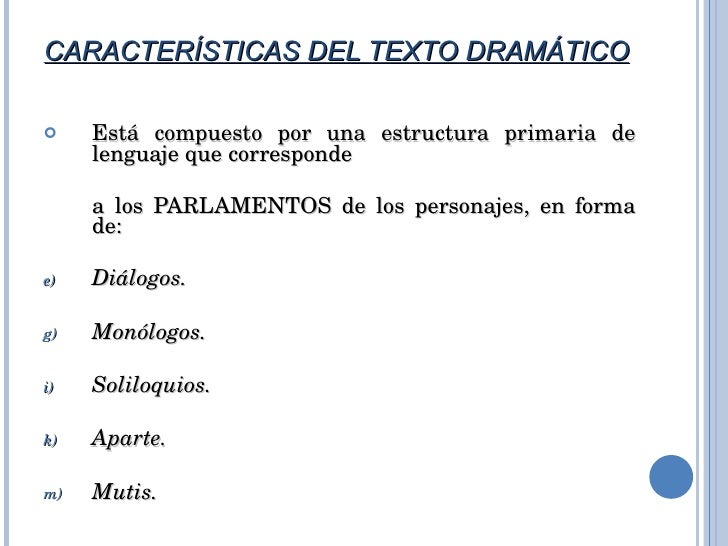 Cual Es La Estructura De Un Texto Dramatico - slingo