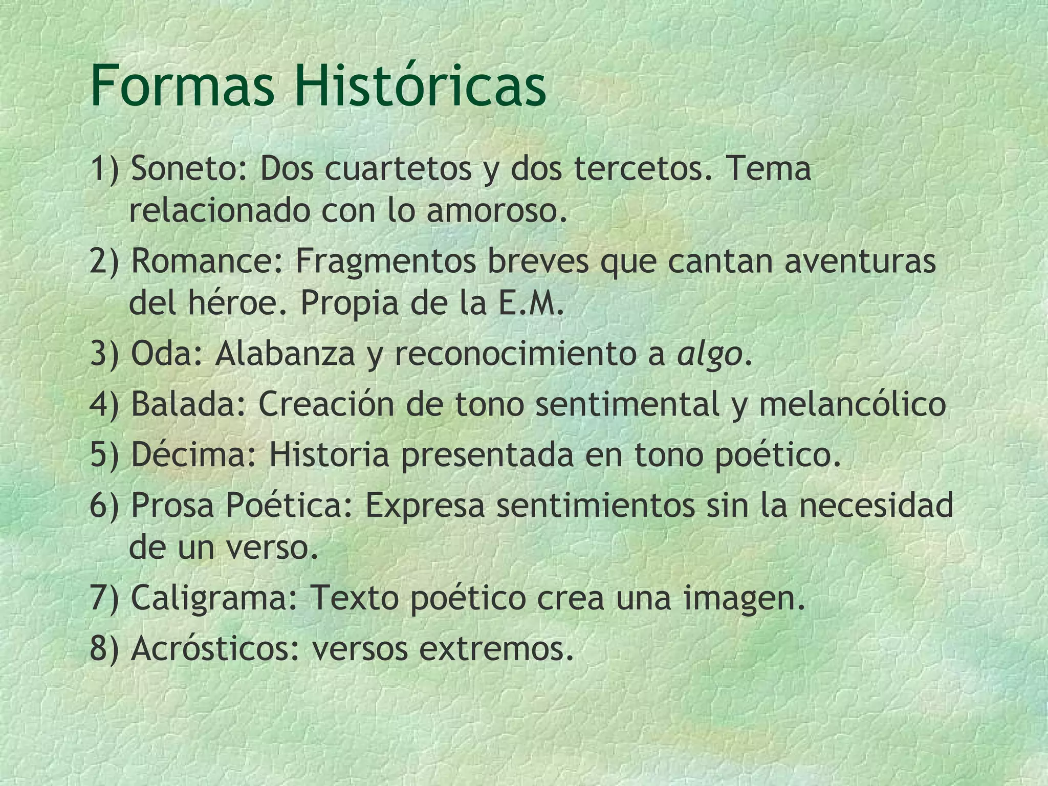 Género lírico y figuras literarias | PPT