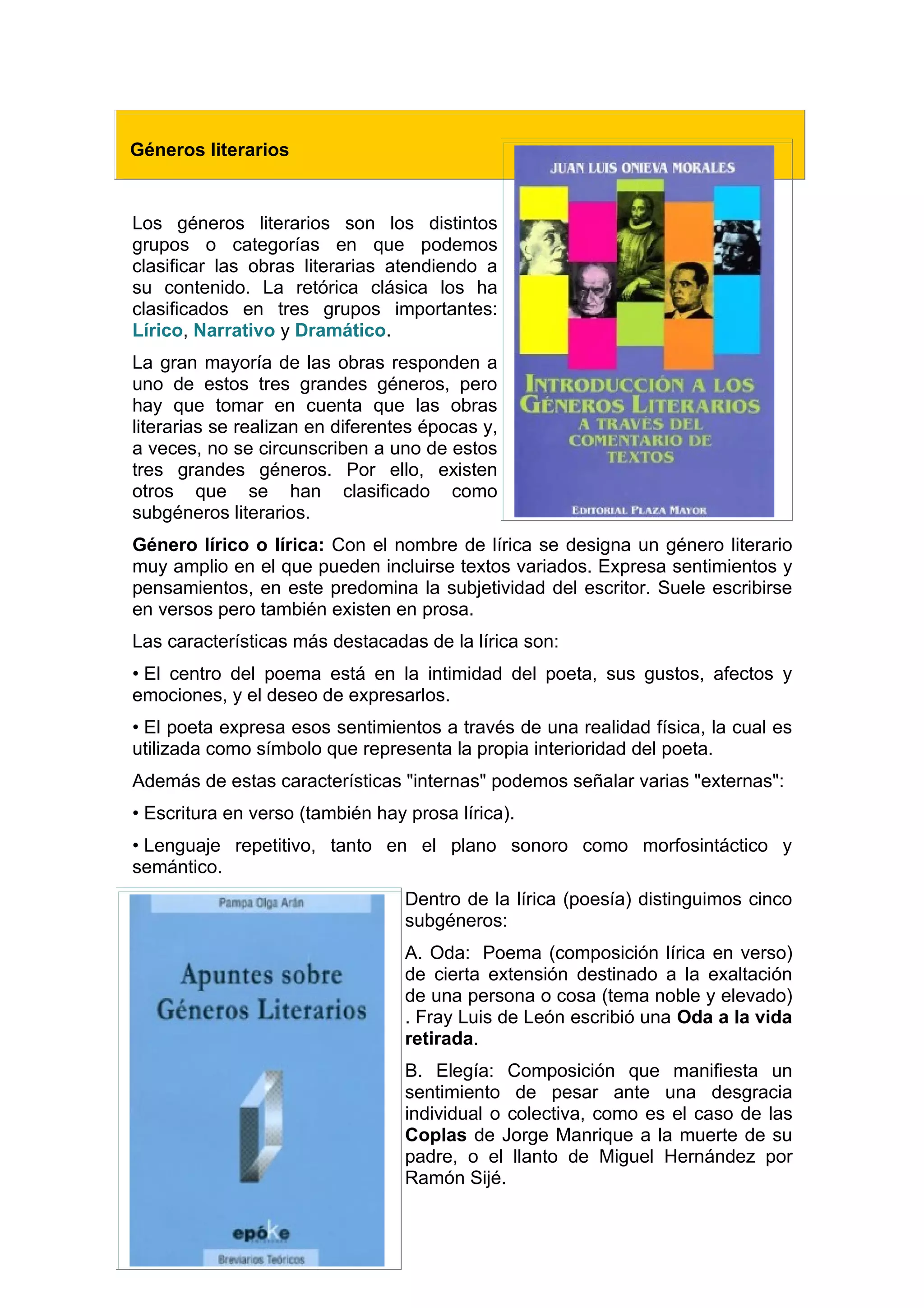 Géneros literarios | DOC