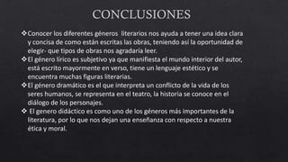Géneros literarios | PPTX