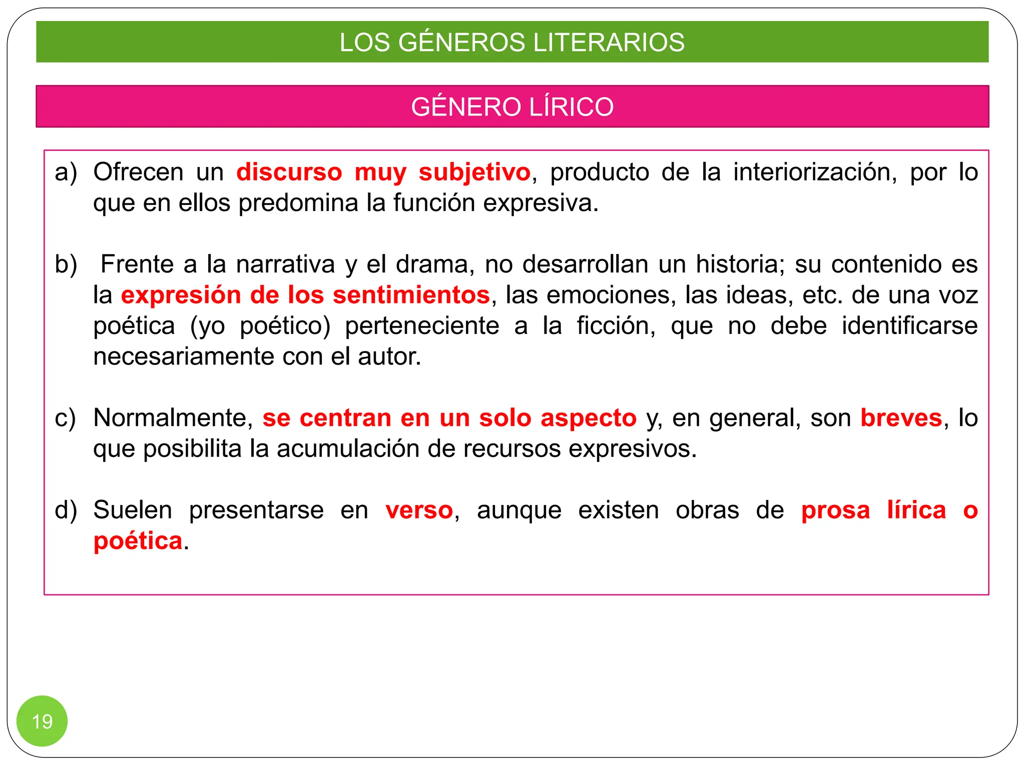 Géneros literarios y sus especies con ejemplos | PPT