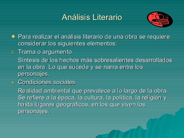 Analisis Literarios Ejemplos Definicion
