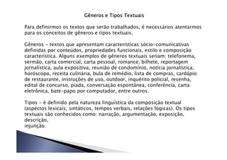 Gêneros textuais do 1ª ao 5ª ano ensino fundamental | PDF