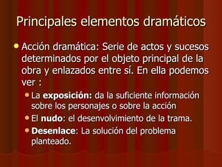 Género teatro elementos y estructura | PPT
