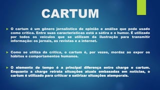 GÊNERO TEXTUAL - TIRINHAS - Charges - Cartum | PPTX