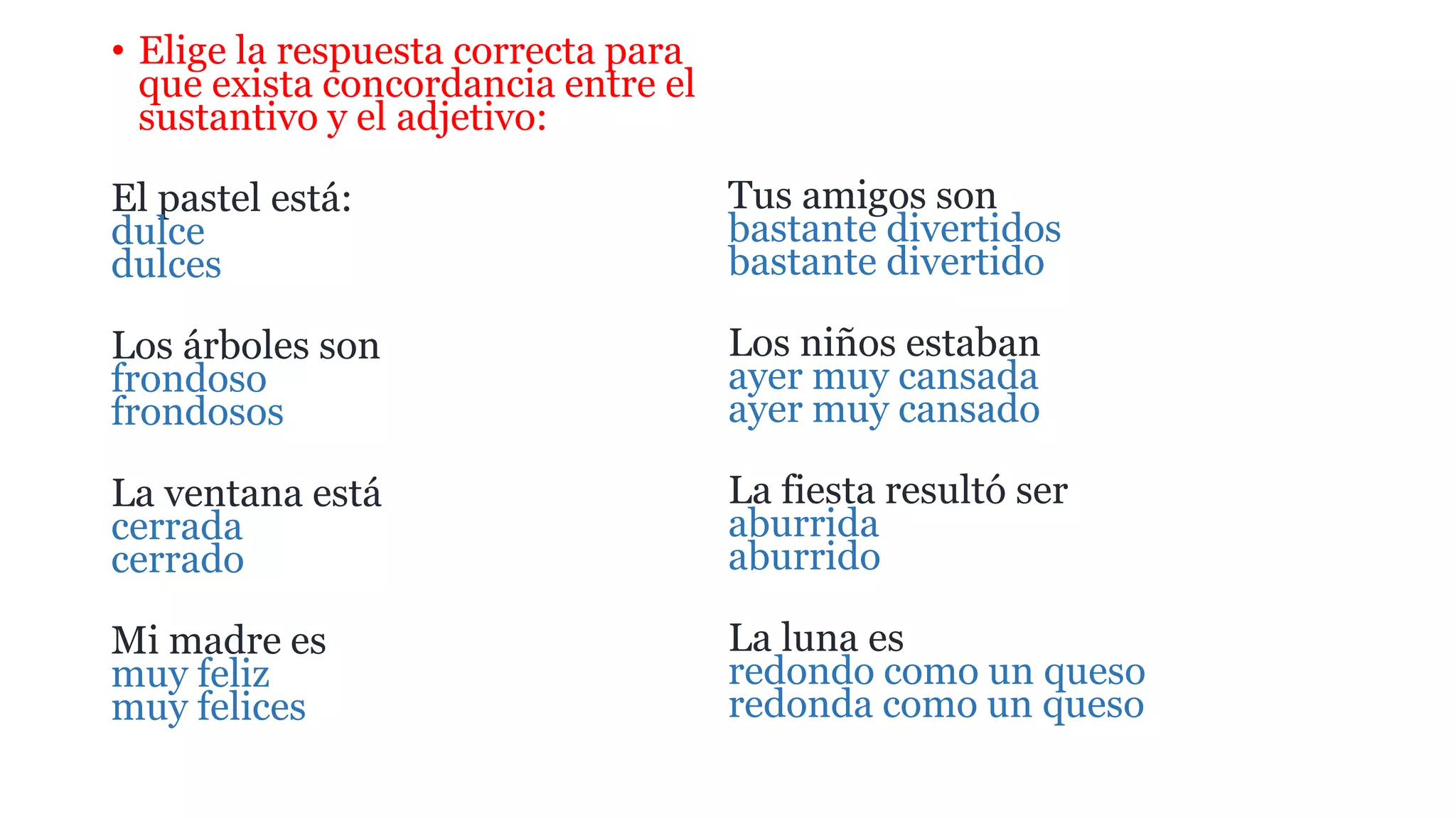 Género y número del adjetivo | PPTX