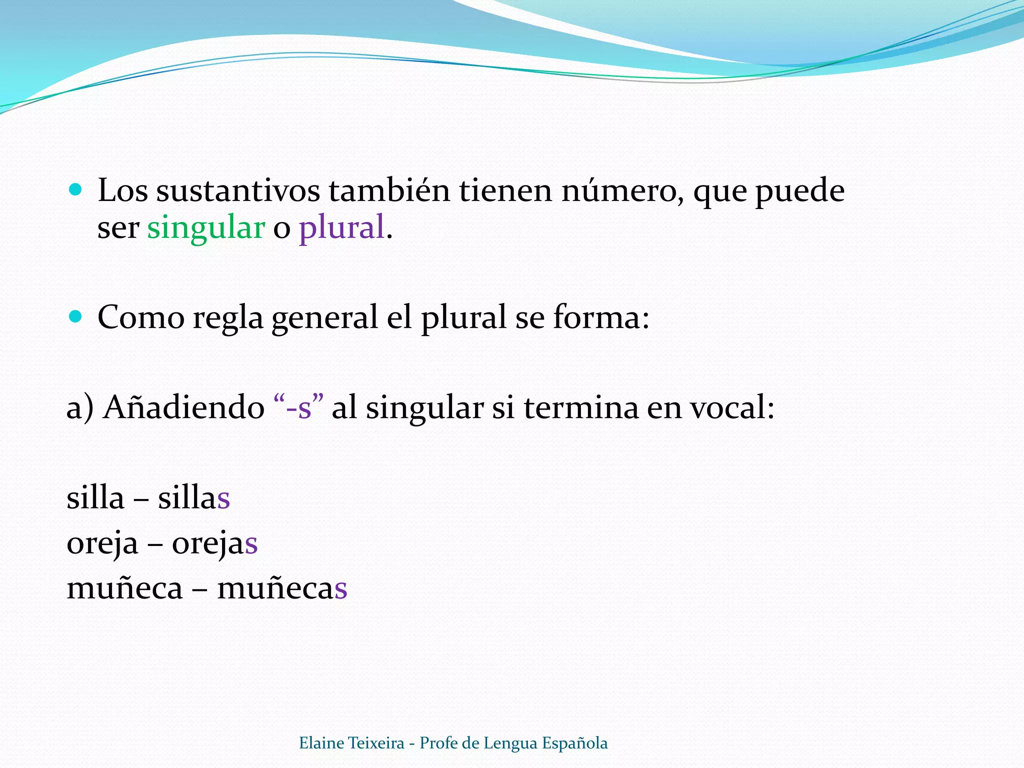 Género y número de los sustantivos | PPSX