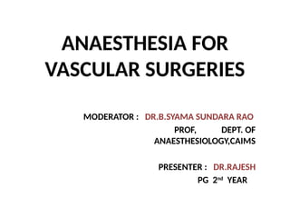 GNG Anaesthesia for vascular surgeries 2.pptx